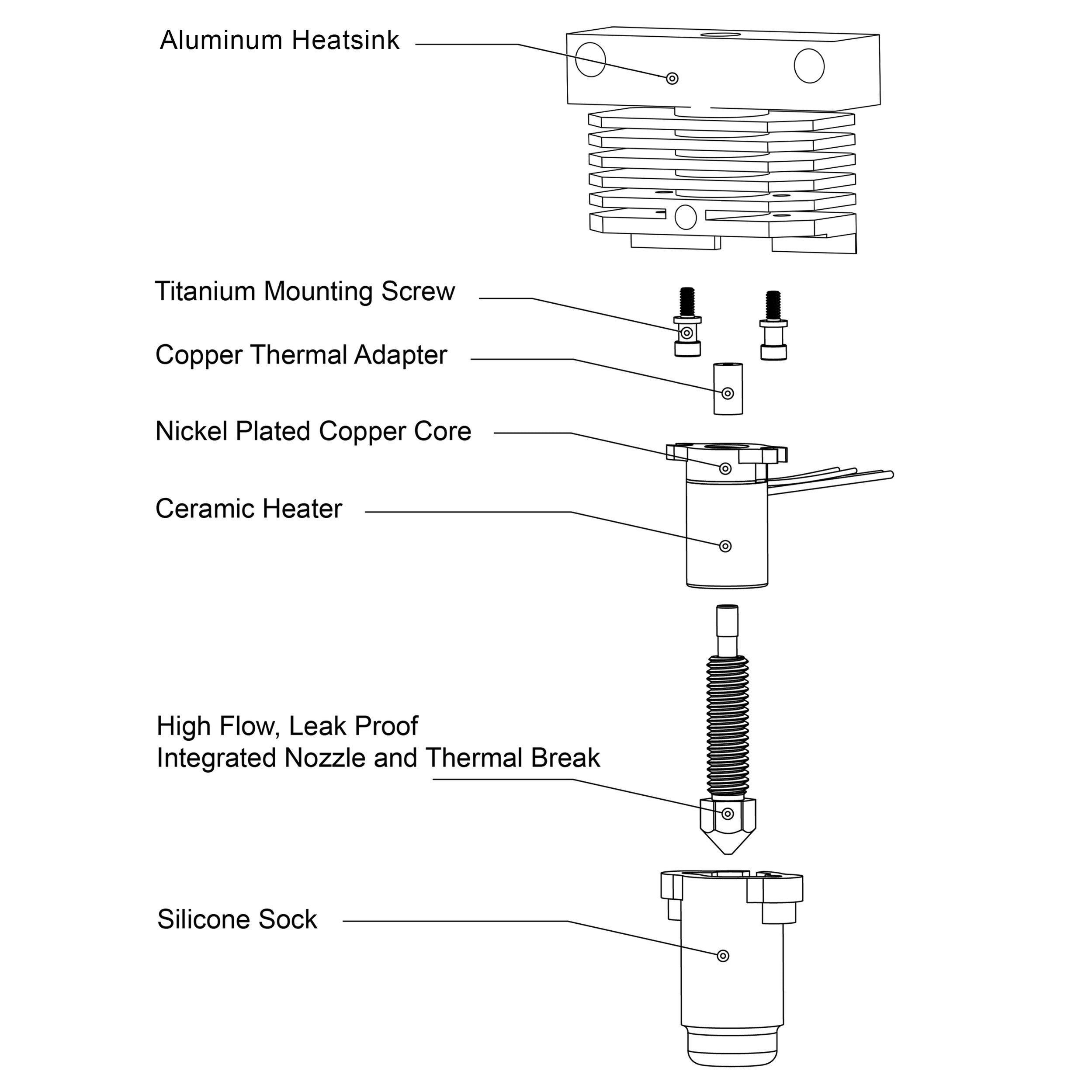 FlowTech™ Hotend for ELEGOO Neptune 4 Plus / 4 Max — Microswiss